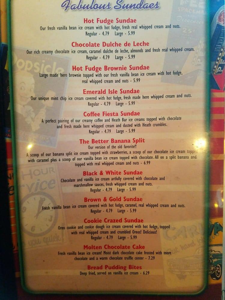 Menu at Velvet Grill & Creamery restaurant, Lodi