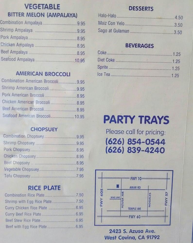 Menu at Miki House restaurant, West Covina