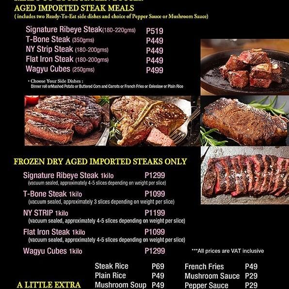 Menu at Prime Steak House Sm Bacoor Bacoor restaurant, Bacoor