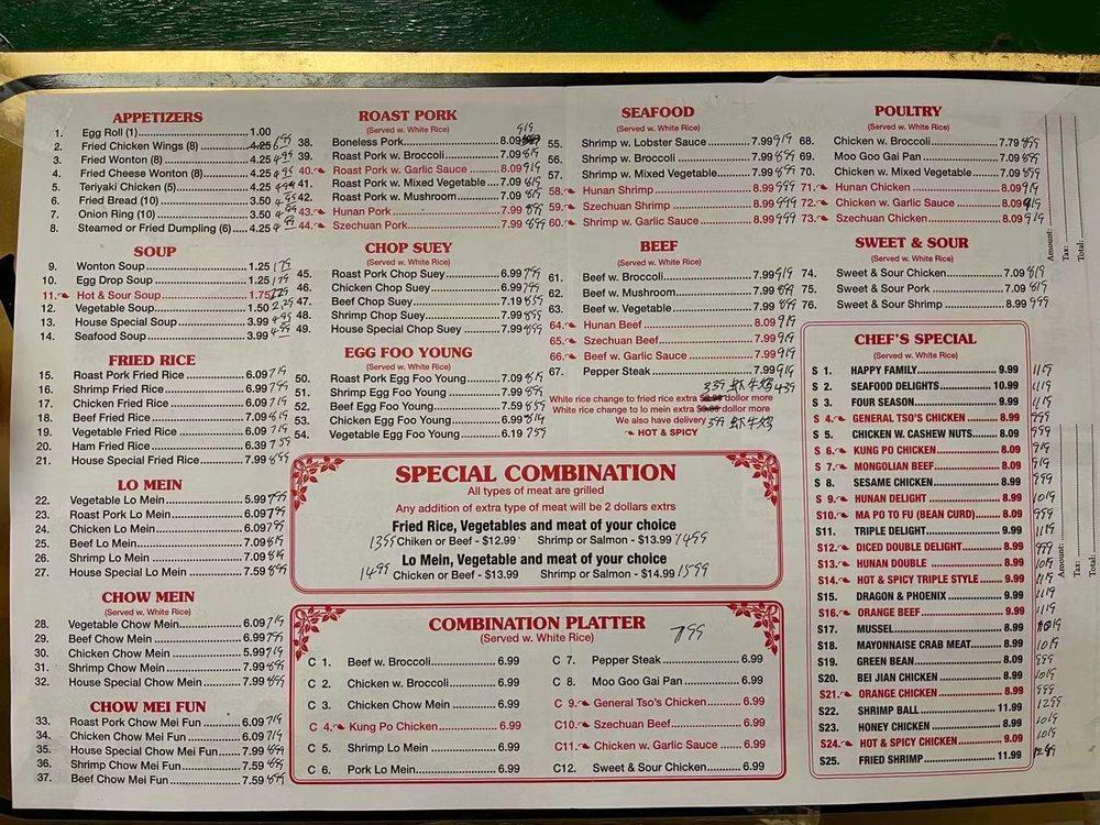 Carta del restaurante Imperial Buffet, Aberdeen
