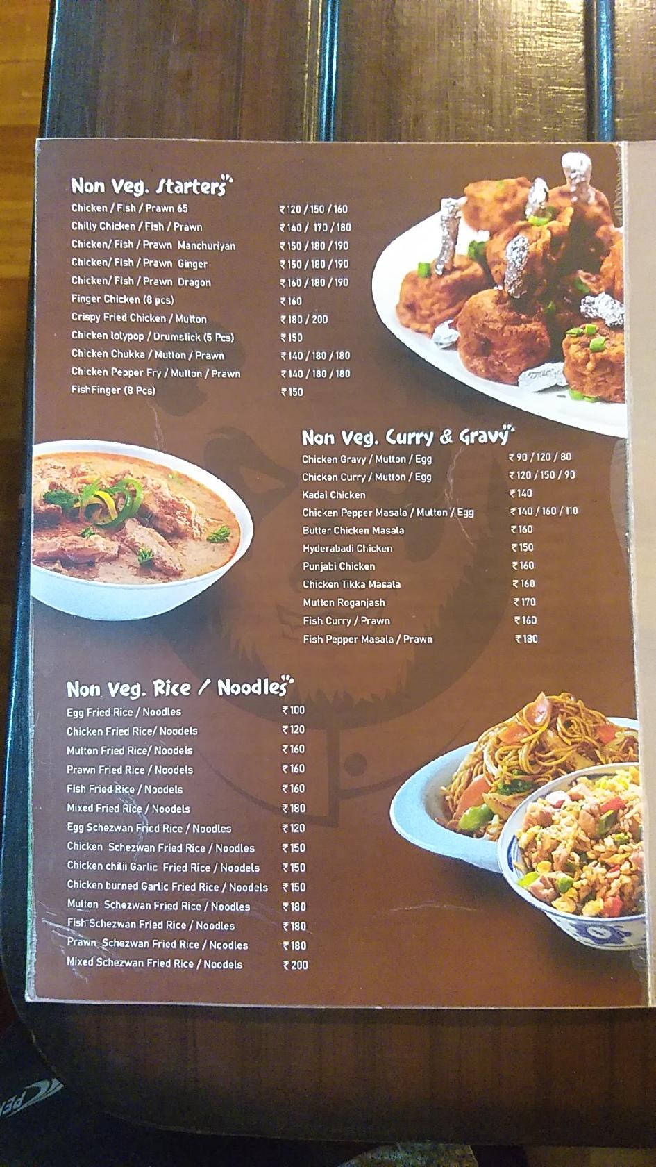 Menu at Panda's Kitchen, Chennai
