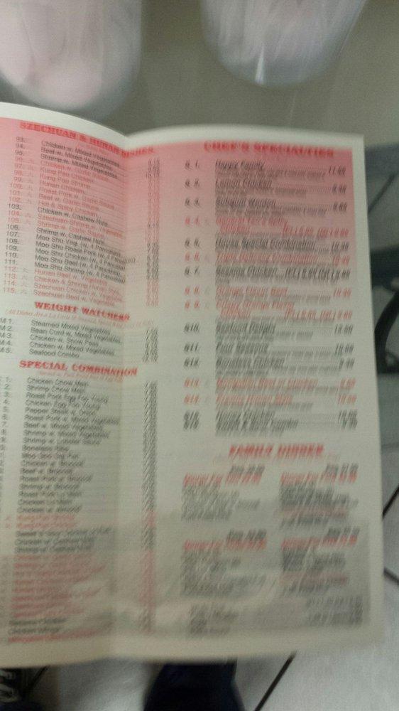 Menu at Great Wall restaurant, Augusta