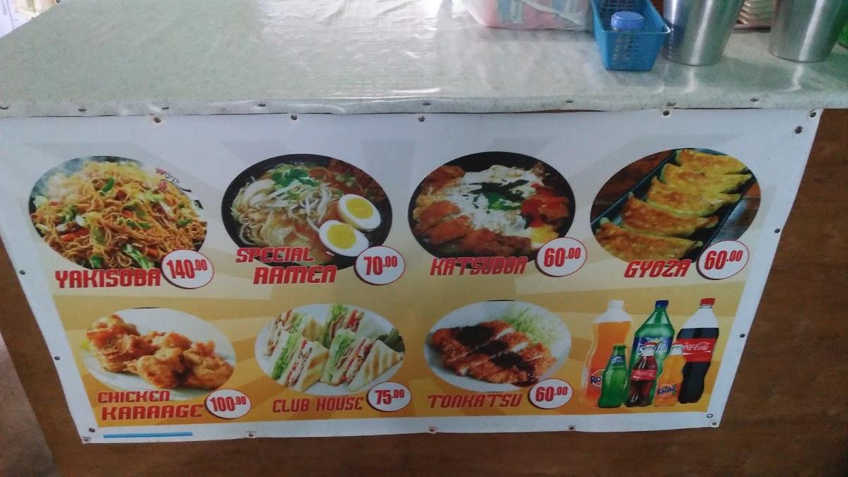 Menu at Ramen House restaurant, Pangil