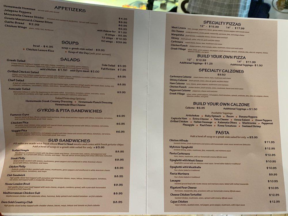 Menu at Sokolata desserts, South Charleston