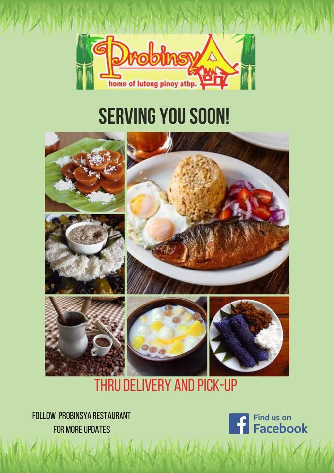 Menu at Probinsya Buffet restaurant, Davao City, 3JQ7+29F