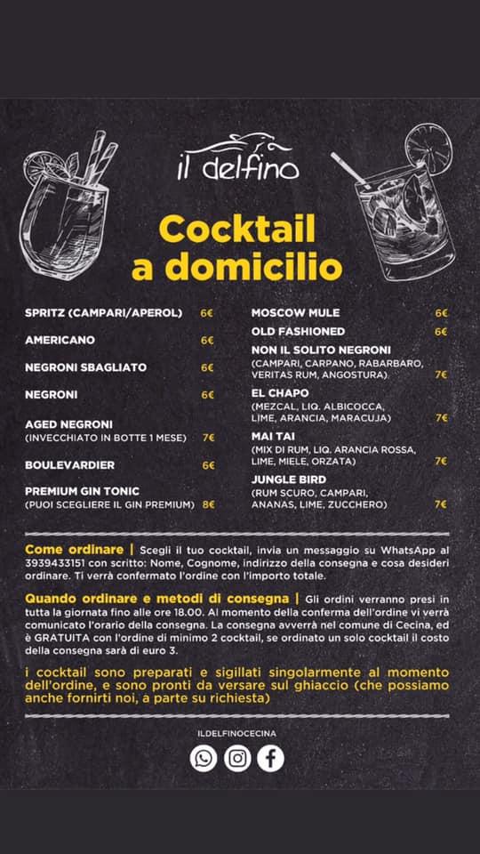 Menu at Ristorante Bagno Il Delfino, Cecina, Via Delle Gorette