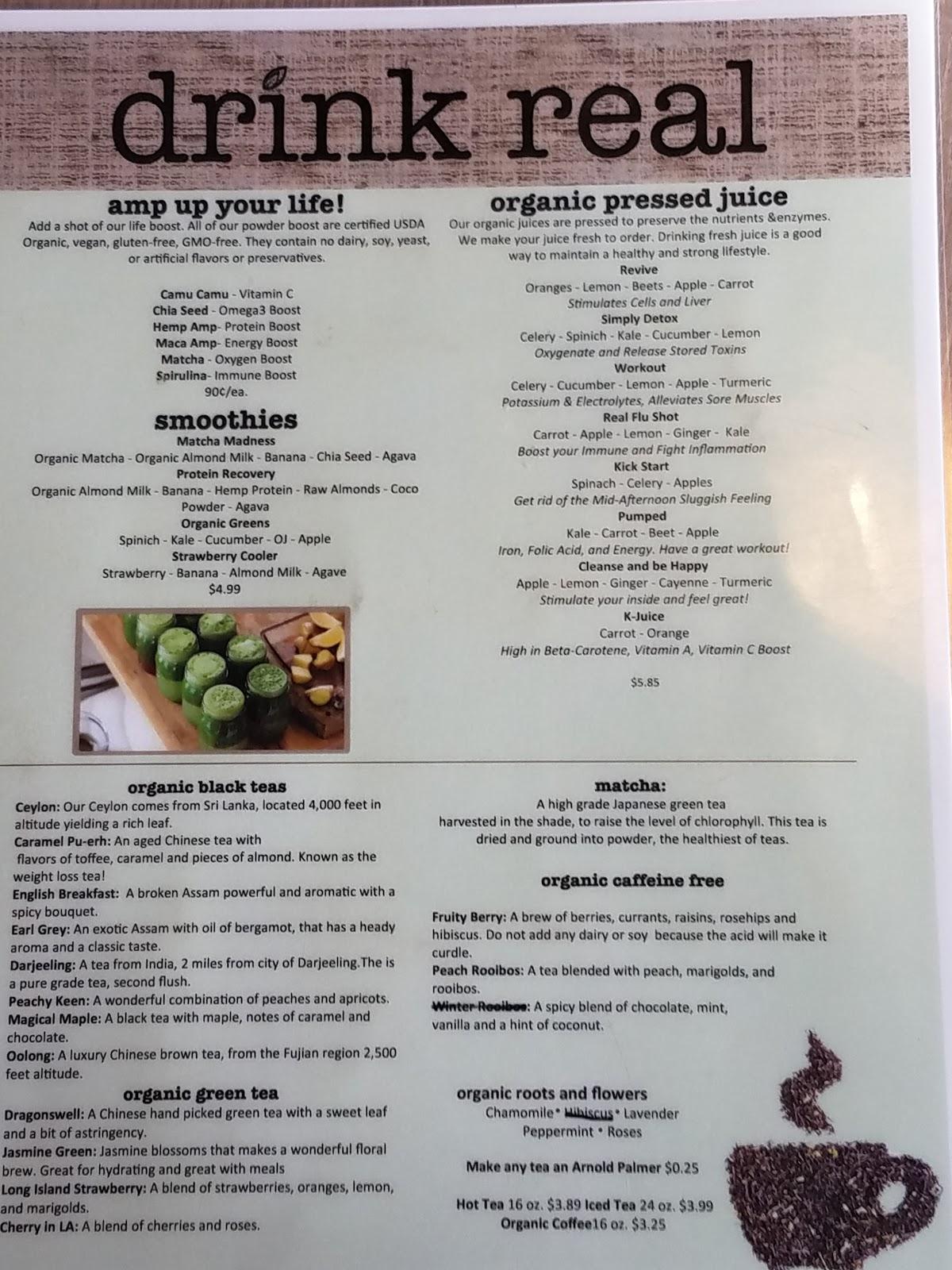 Menu at Eat Real Cafe #2, Santa Clarita, 27530 Newhall Ranch Rd