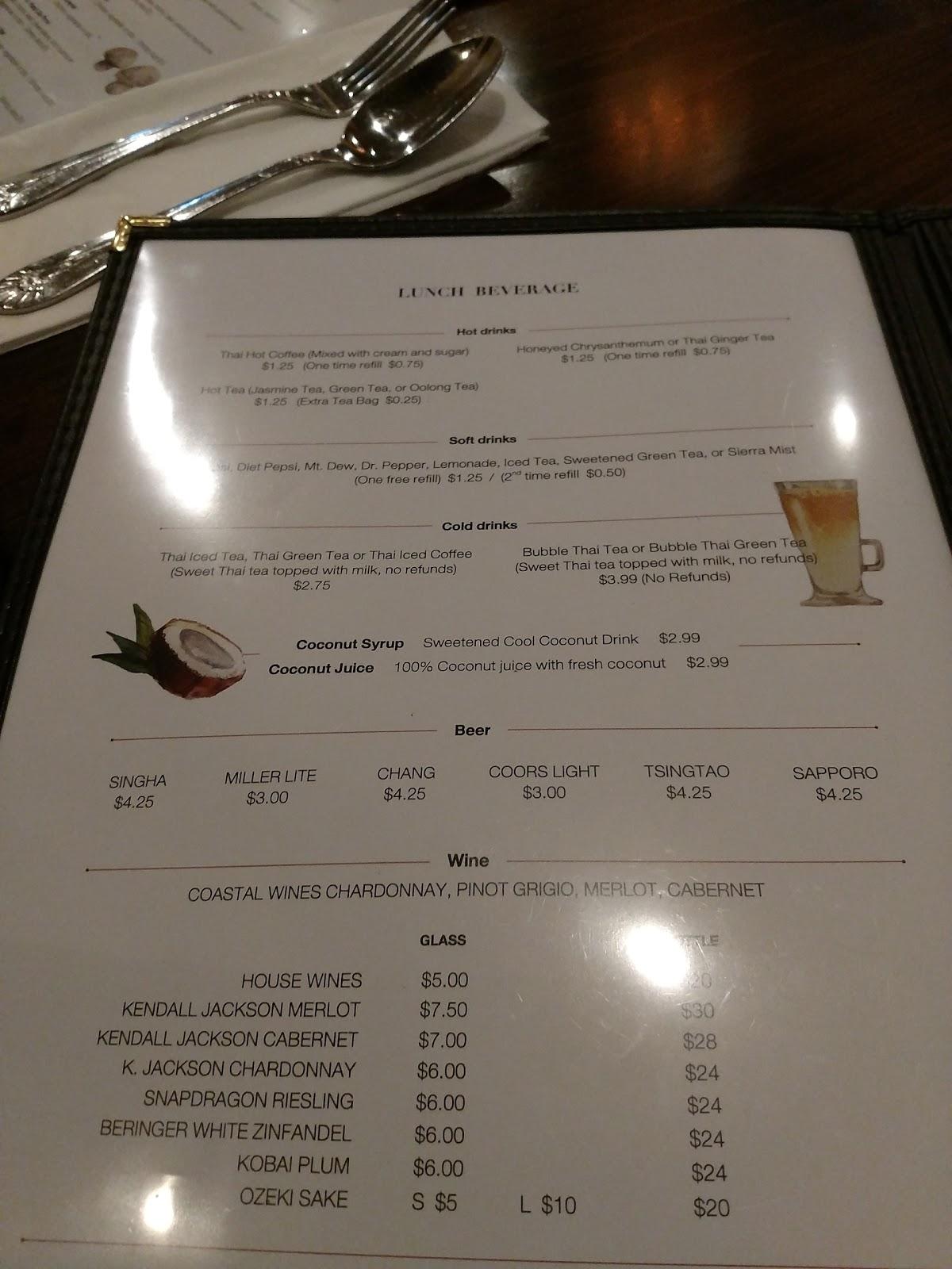 Menu at Thai Connection Columbus, IN restaurant, Columbus
