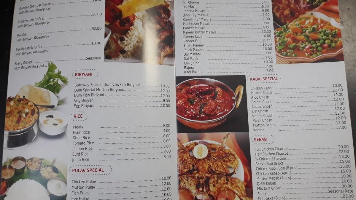 Menu at Main Gateway Restaurant, Dubai
