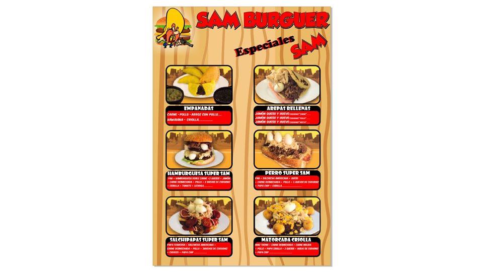 Carta del restaurante SAM Burguer Comidas Rapidas, Bogotá