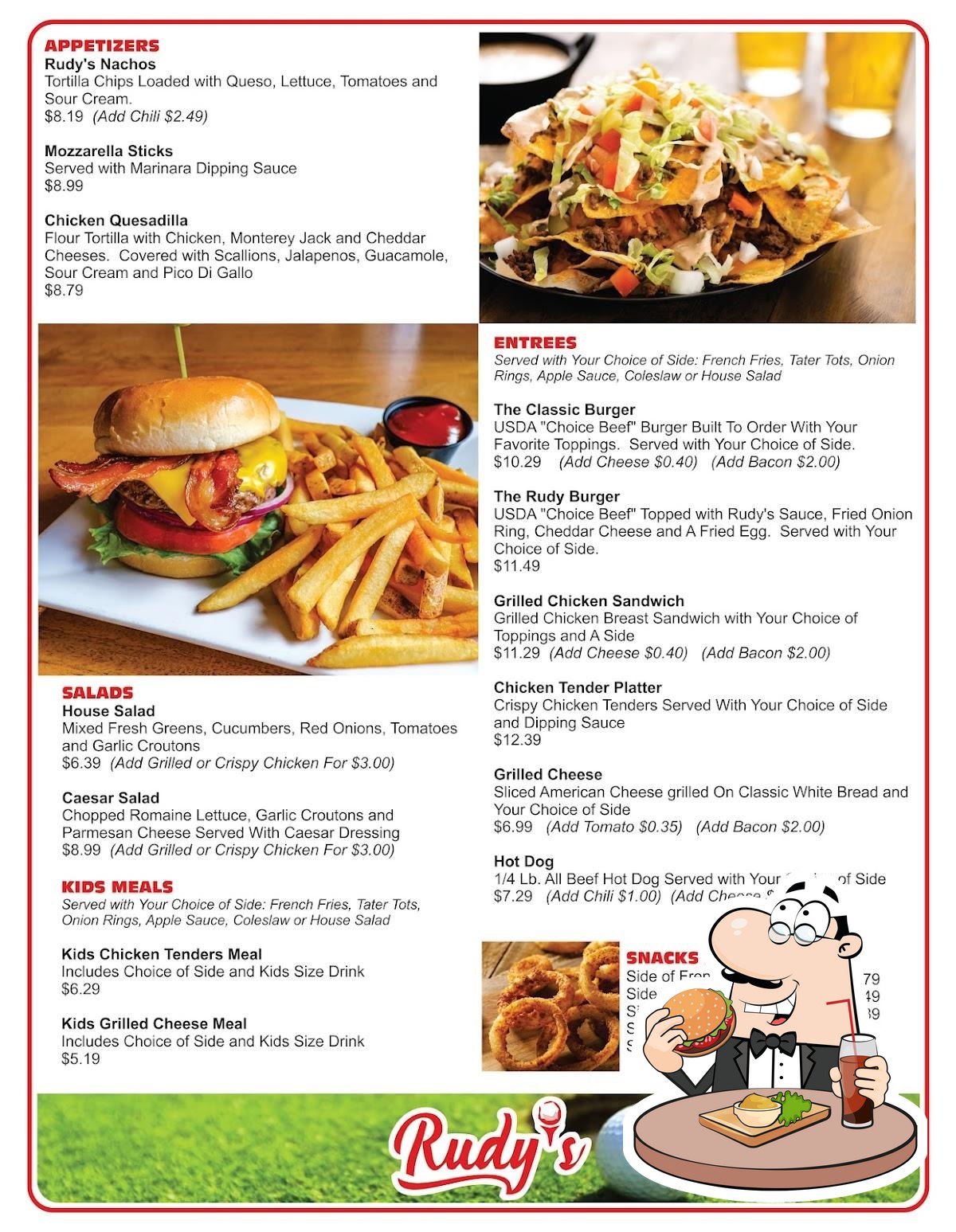 Rudy's Golf and Sports Bar, Alexandria - Restaurant menu, prices and ...