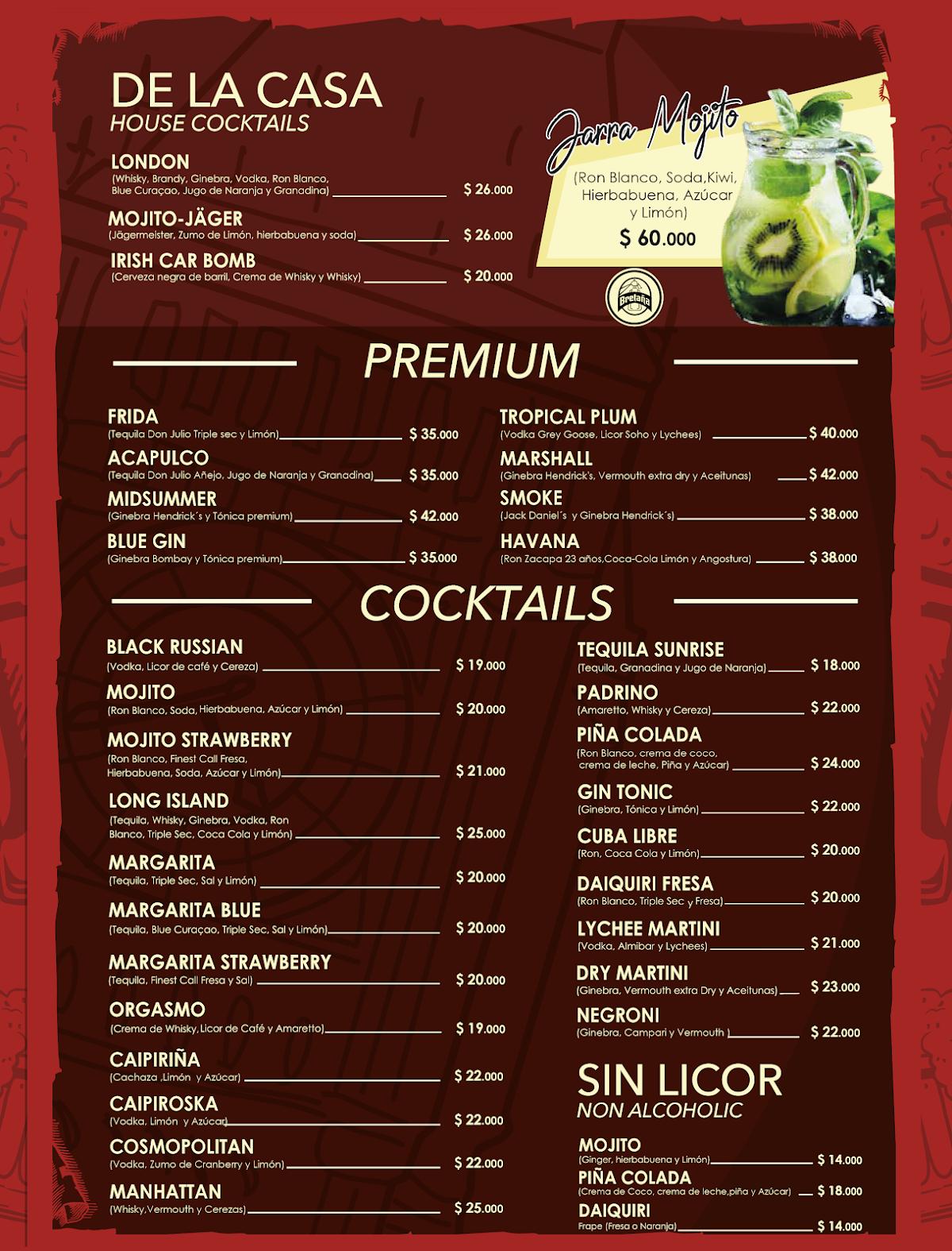 Menu at BEER CAPITAL PUB, Bogotá, Cra. 3 ##19-9