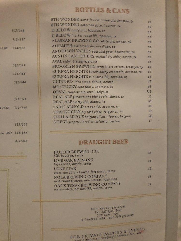 Menu at Lightnin's Good Times pub & bar, Houston