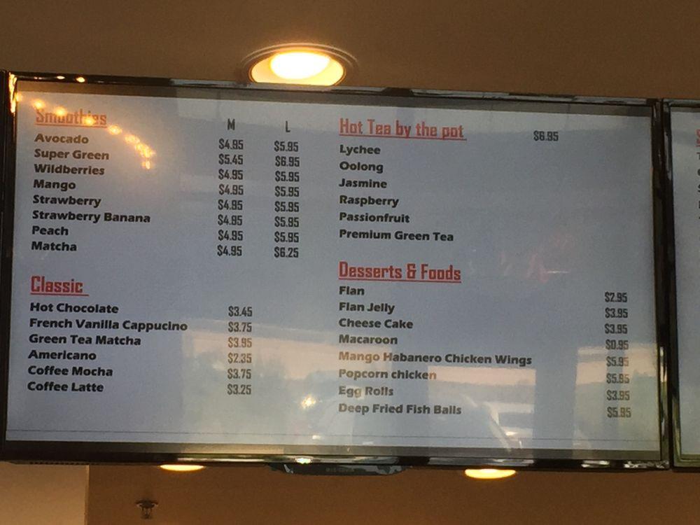 Menu at Boba Lush pub & bar, Murphy