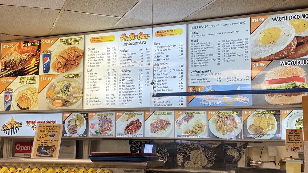Menu at Oh My Grill - Pearl City BBQ, Pearl City