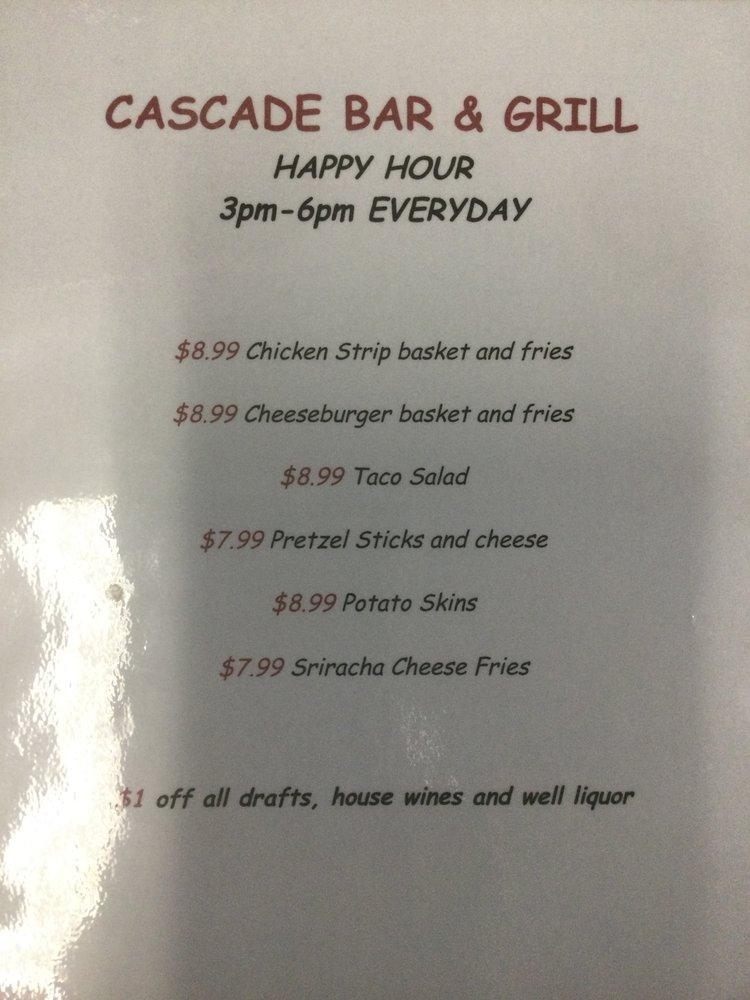 Menu at Cascade Grill steakhouse, Albany