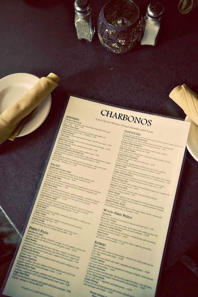 Menu at Charbonos pizzeria, Avon