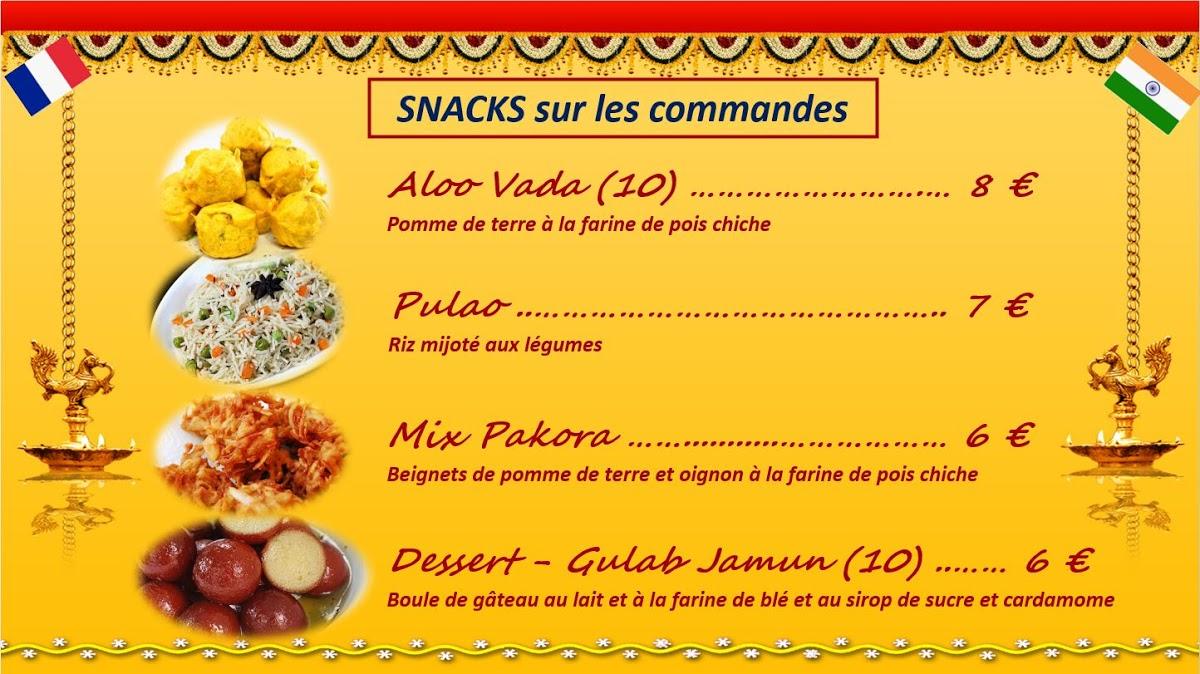 Menu at Mr Samosa, Manosque