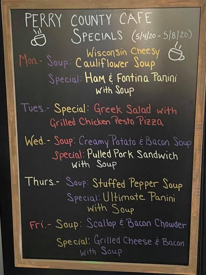 Menu at Perry County Café cafe, New Bloomfield