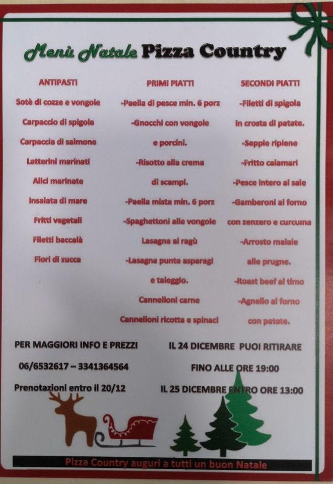 Menu da Pizza Country ristorante, Roma, Via Portuense 720D