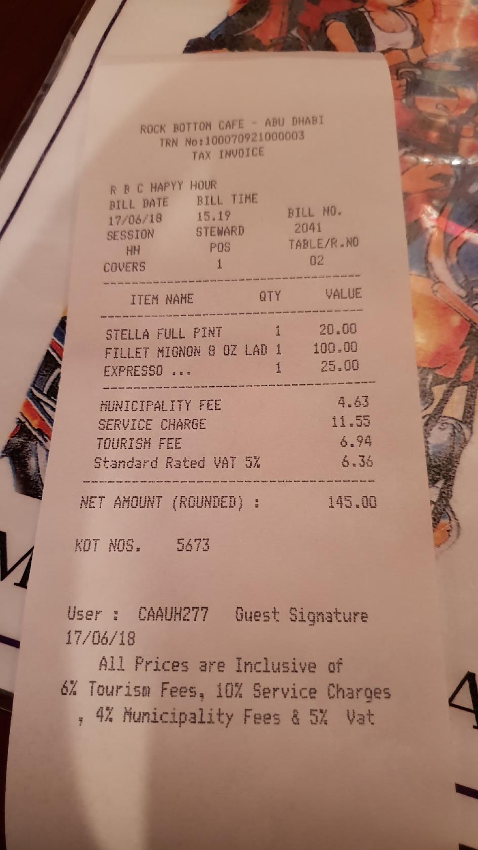 Menu at Rock Bottom Café restaurant, Abu Dhabi, G93F+5HH - Al Diar ...