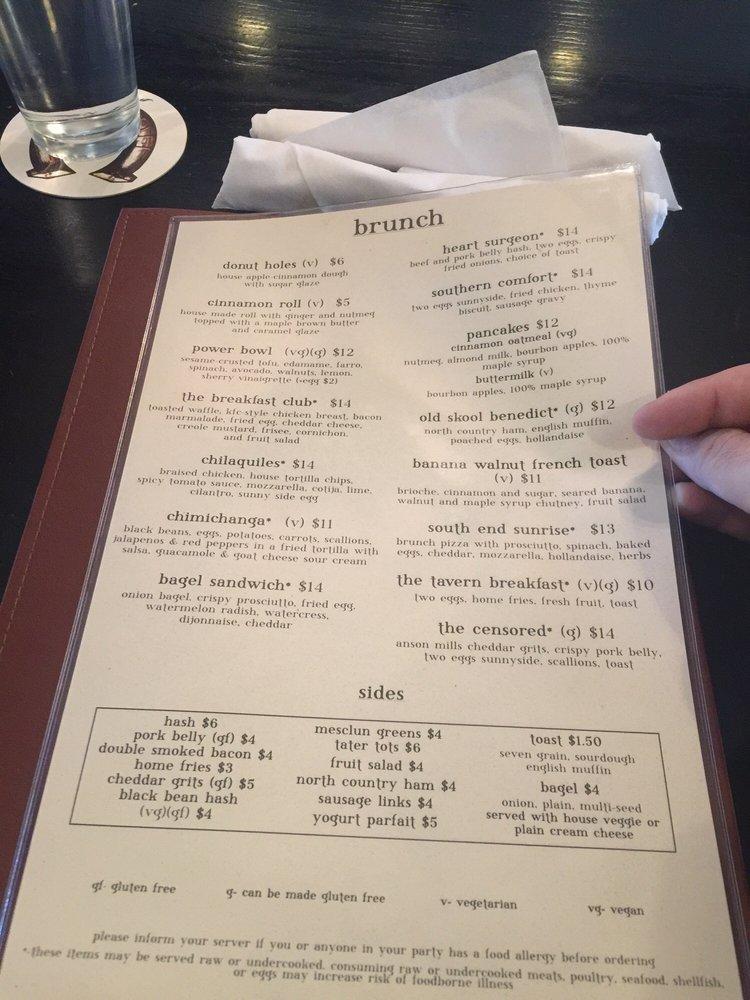 Menu at Five Horses Tavern - South End pub & bar, Boston, 535 Columbus Ave