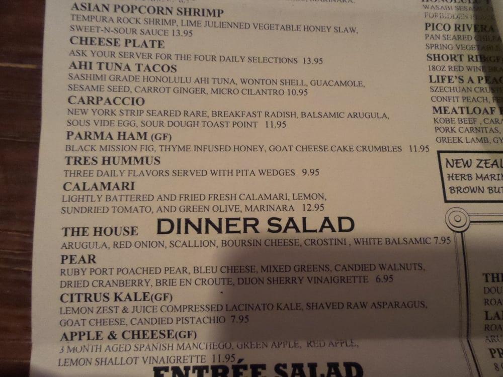 Menu at The Turf Room pub & bar, North Aurora