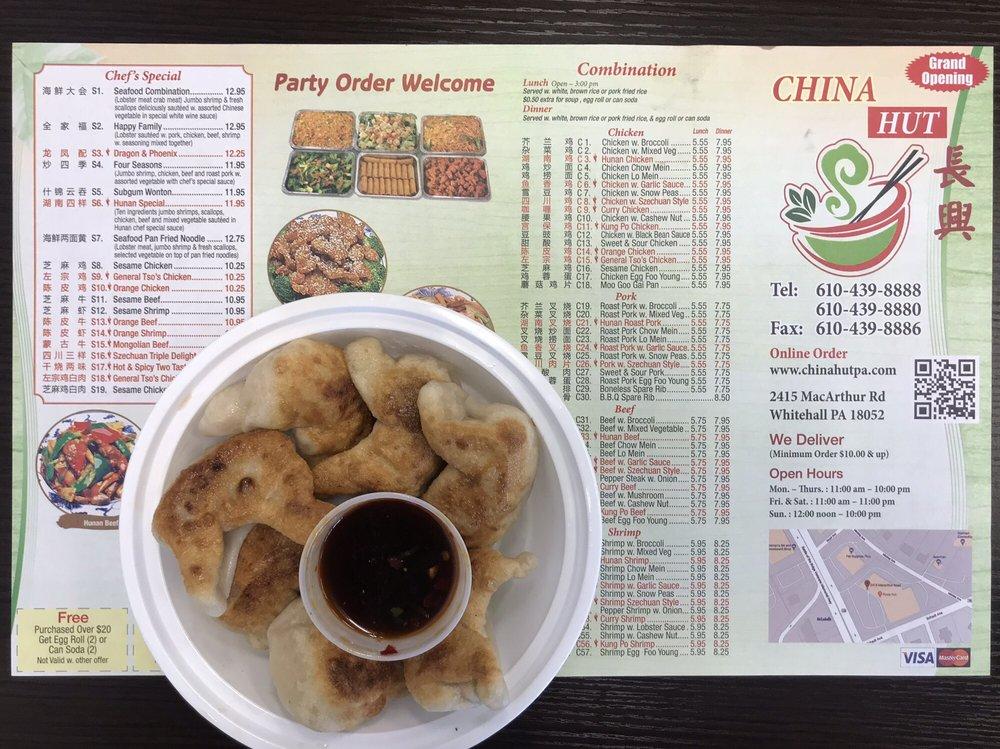 Menu at China Hut restaurant, Whitehall, MacArthur Rd