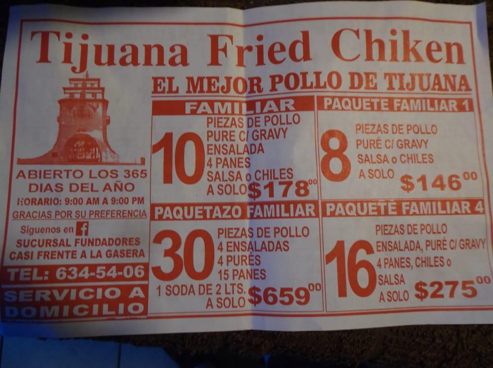 Tijuana Fried Chicken, Tijuana - Menú del restaurante, precios y reseñas