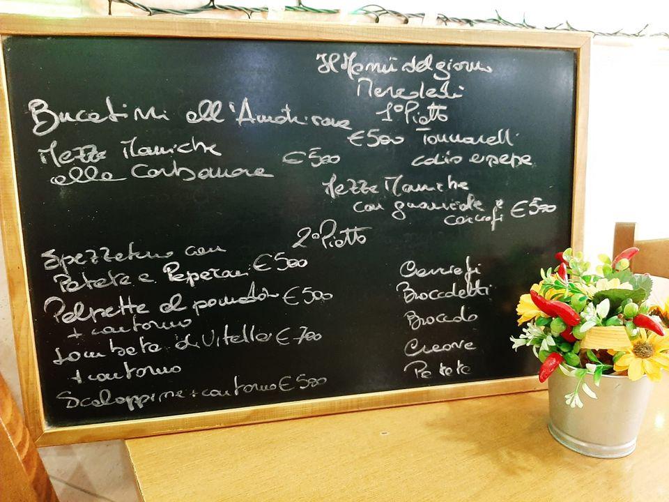 Menu da Il Baretto, Roma, Via degli Aceri