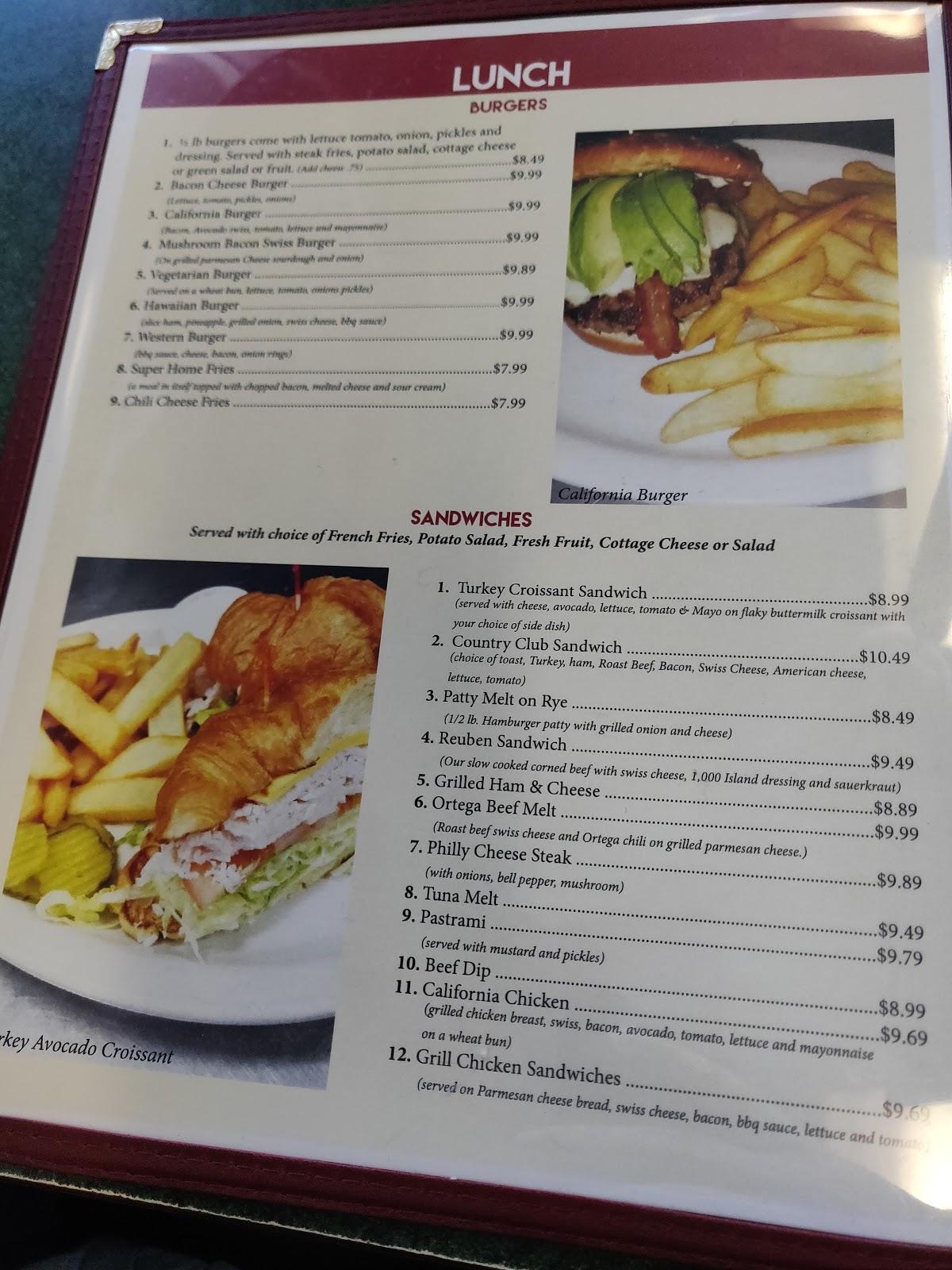 Menu at Jerry’s Cafe, Hesperia