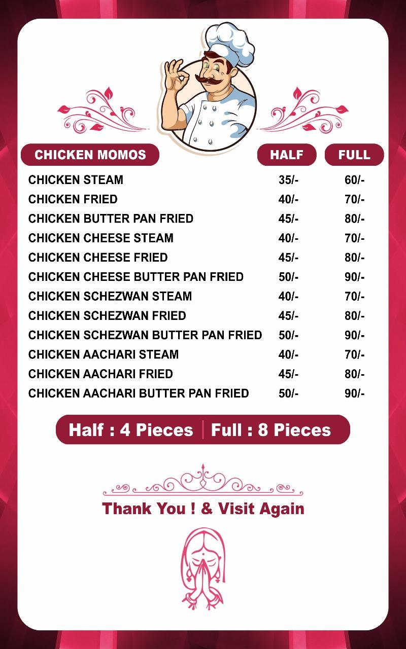 Menu at Momos Corner, Thane, Krishna Tower