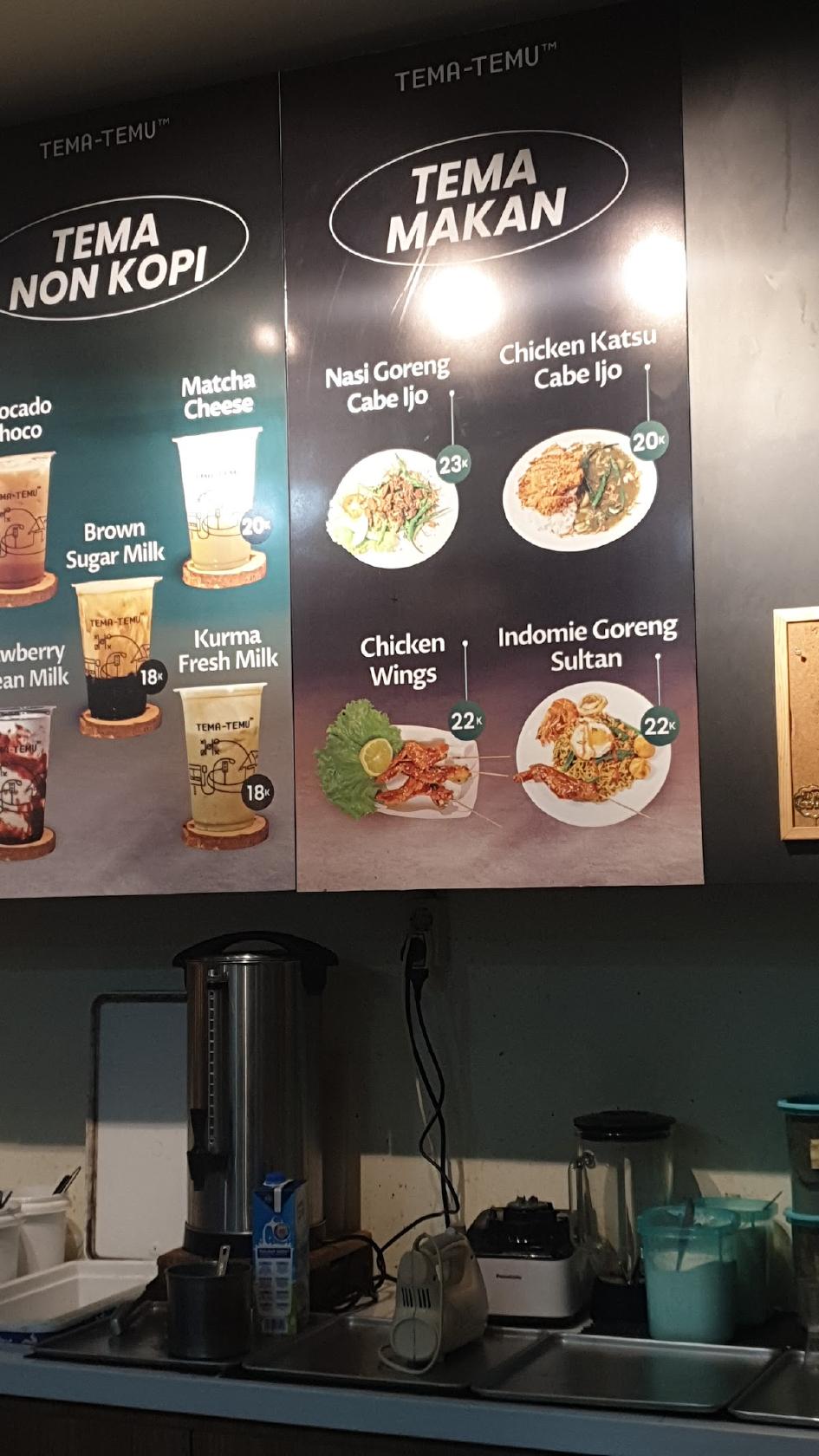 Carta de Tema-temu Cafe, Banda Aceh