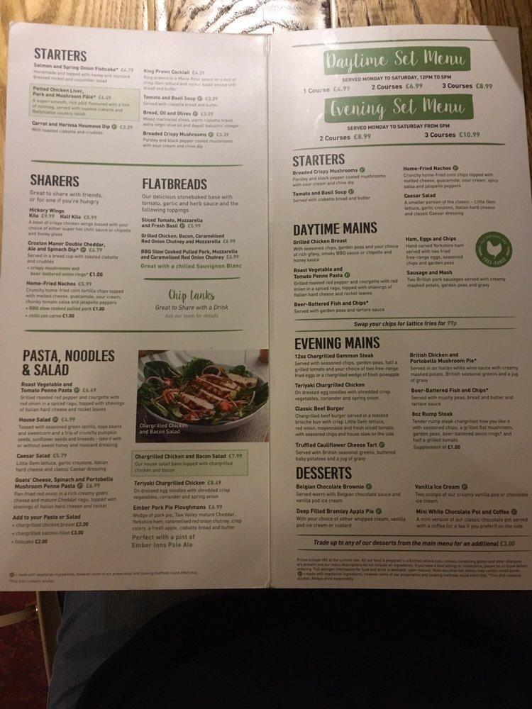 Menu at The Broadway pub & bar, Derby