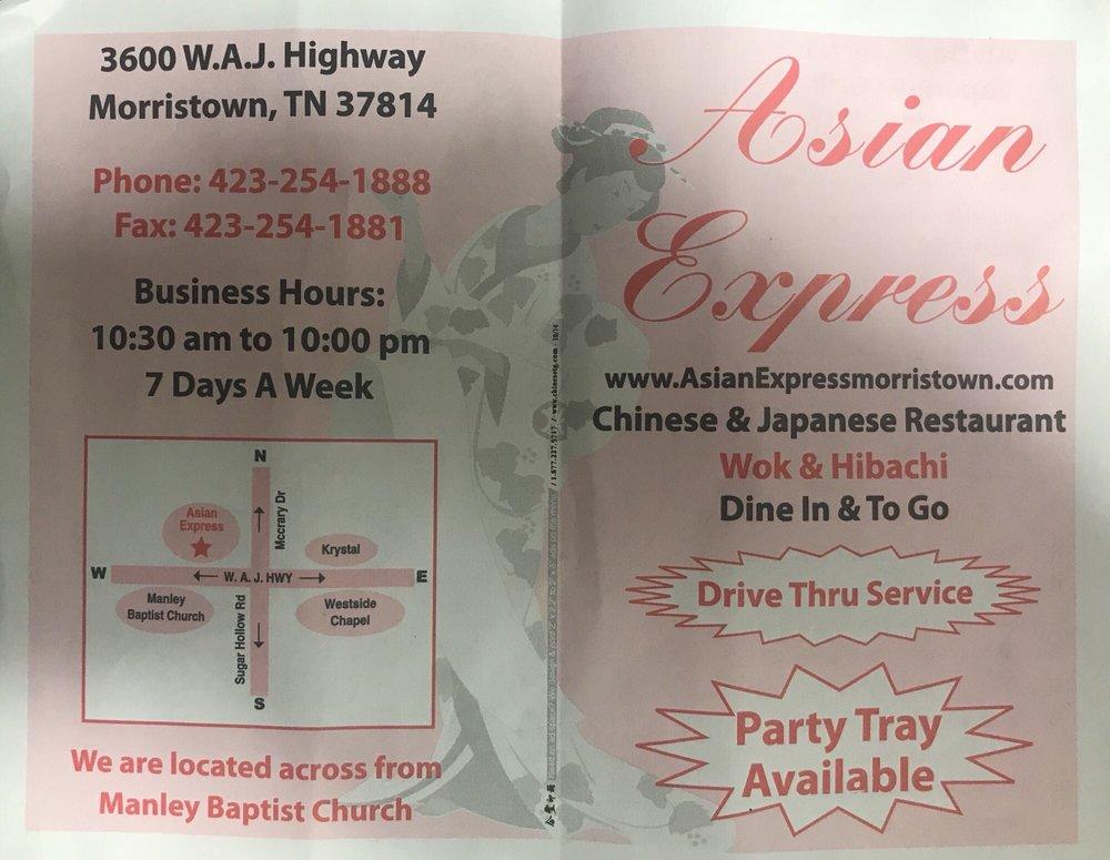 Asian Express in Morristown - Restaurant menu and reviews