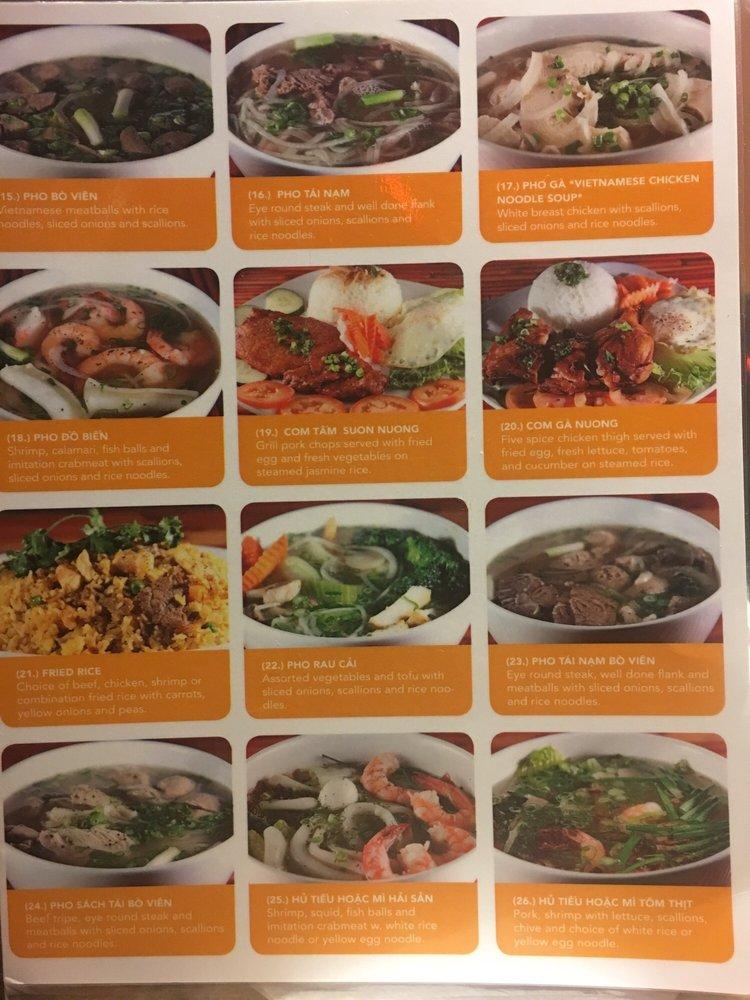 Menu at Mai Pho Restaurant, Cedar Rapids