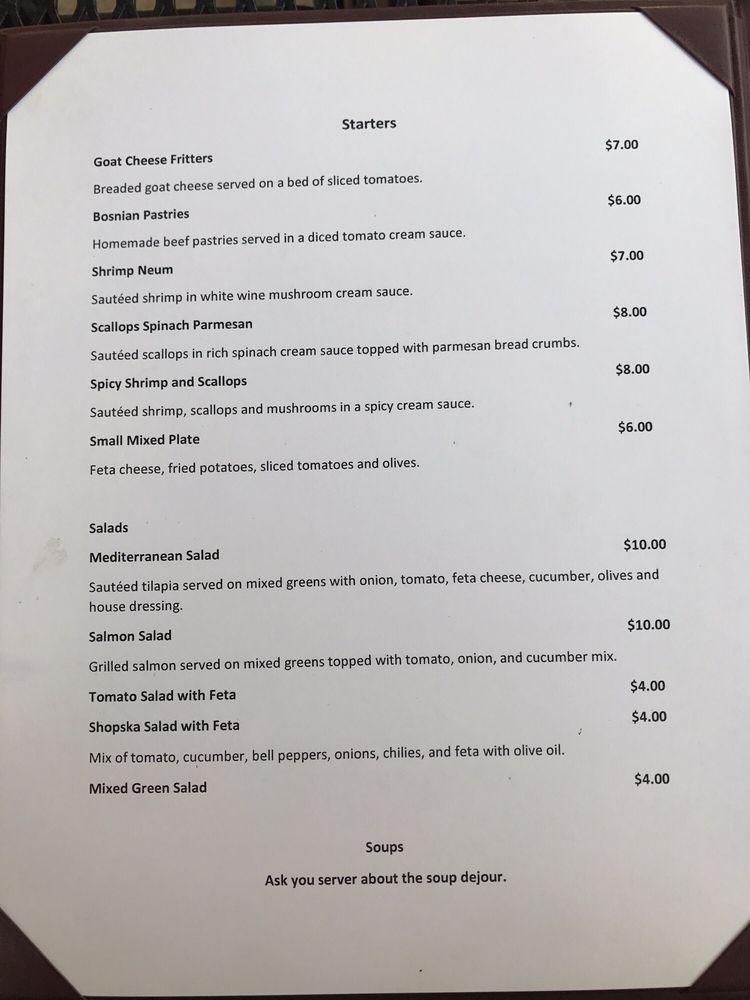 Menu at Taft Street Restaurant & Bar, St. Louis