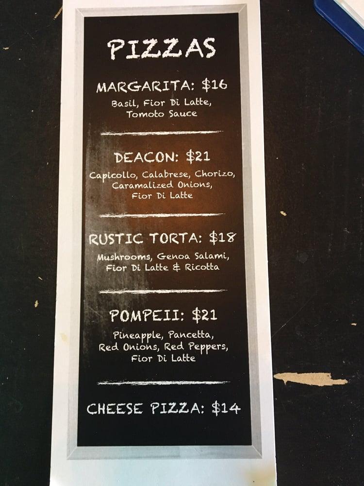 Menu at Dillon's Wood Fired Pizza pizzeria, Midland