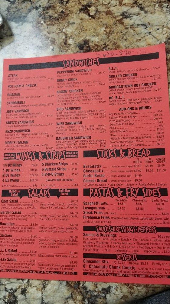 Menu at Firehouse Pizza pizzeria, Bowling Green, U.S. 31 W Bypass