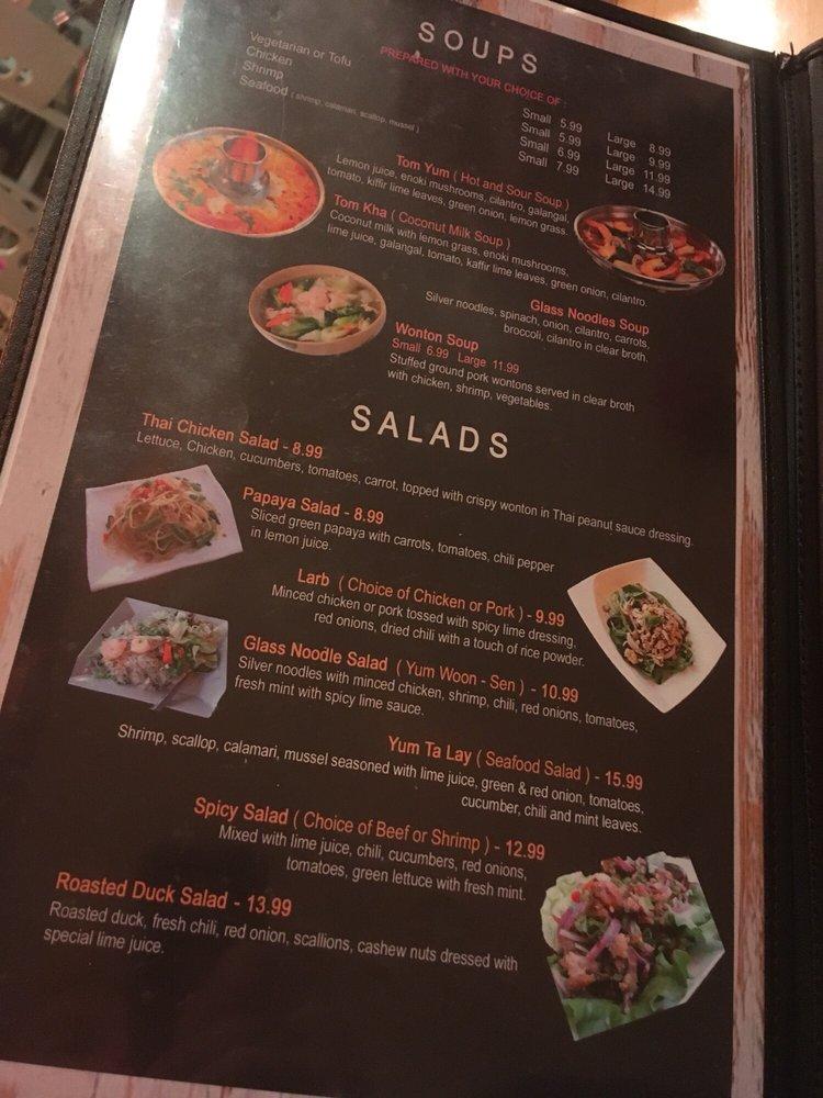 Menu at Pinto Thai Ramona restaurant, Ramona