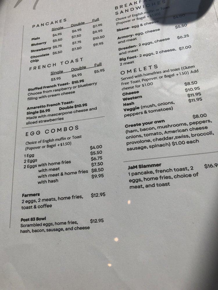 Menu at Historic Grounds restaurant, Whitehall