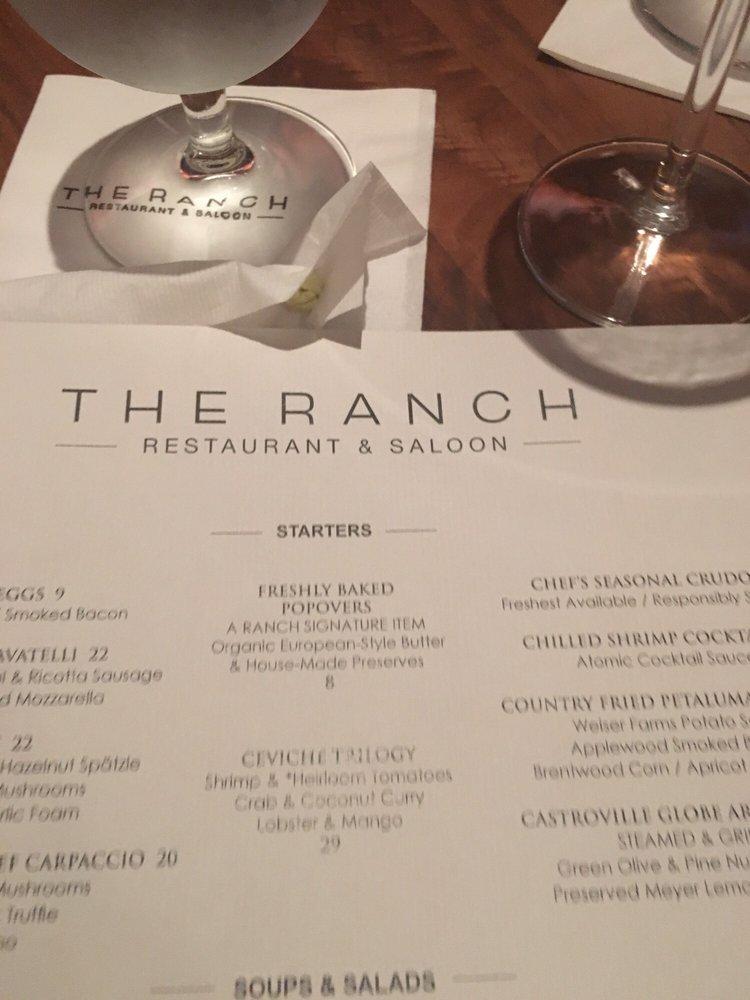 Menu at THE RANCH Restaurant, Anaheim, E Ball Rd #101A