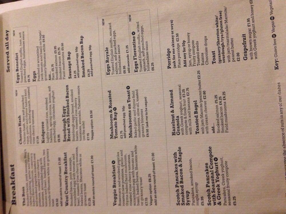 Menu at Boston Tea Party Cheltenham cafe, Cheltenham
