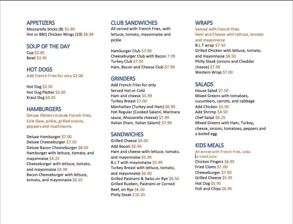 Menu at Good Friends Diner restaurant, Bristol