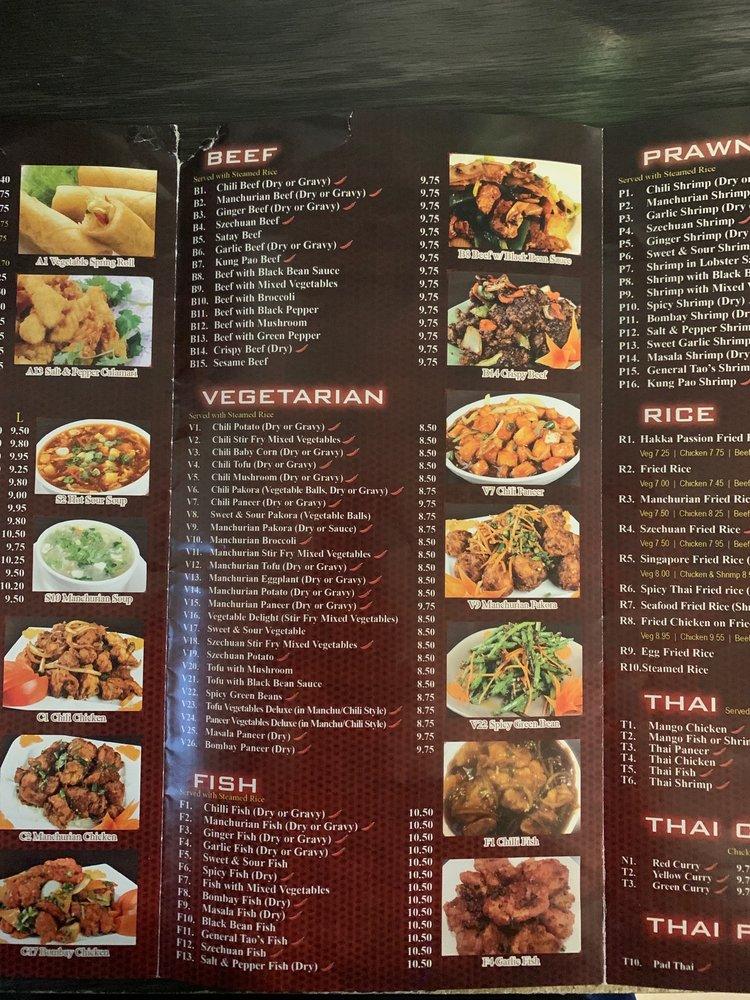 Menu at Hakka Passion restaurant, Ajax