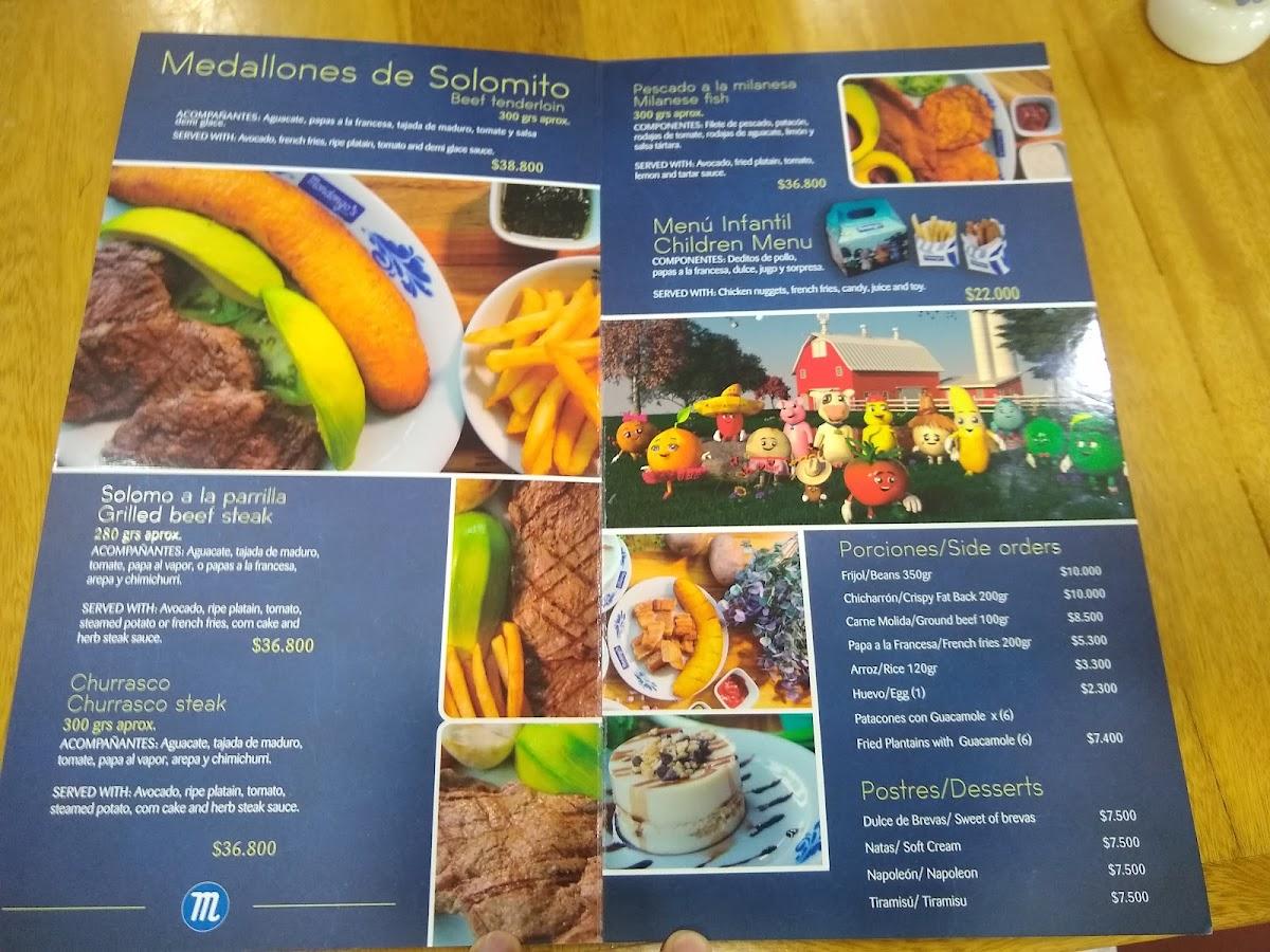 Carta de Restaurante Mondongo's La 70, Medellín, Cra. 70 # c 3 - 43