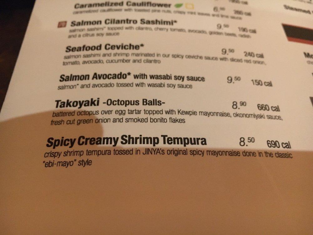 Menu at JINYA Ramen Bar - Tulsa, Tulsa