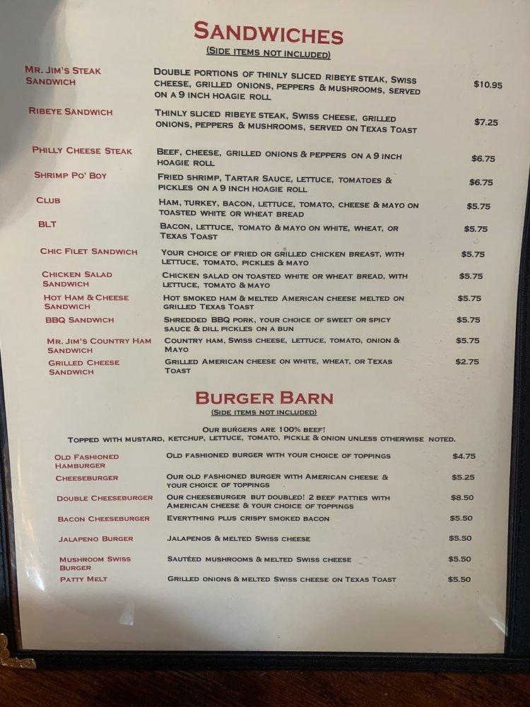 Menu at Justin's Place Restaurant, Butler