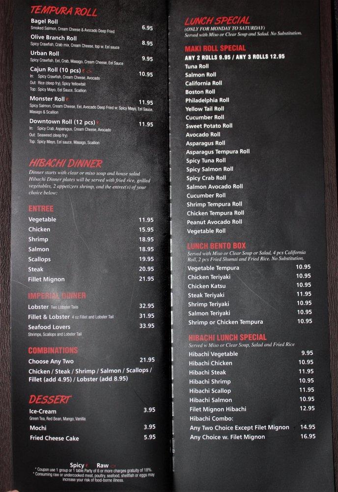 Menu at Takashi Bistro pub & bar, Memphis