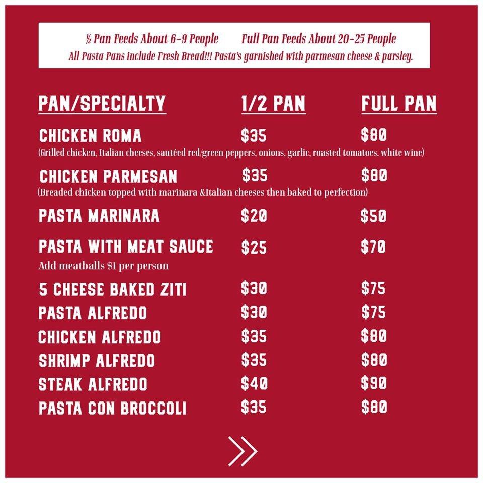 Menu at Castello's Restaurant & Catering LLC, Poplar Bluff